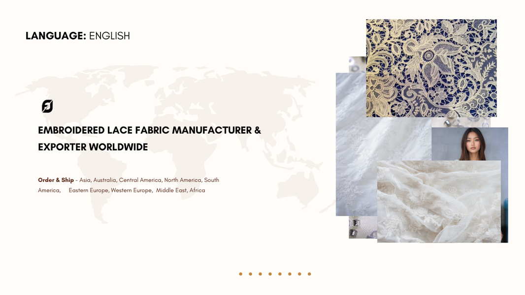 Embroidered Lace Fabric Manufacturer & Exporters – FabricDiary